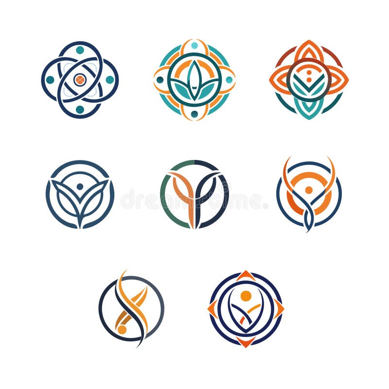 Minimal Brand Identity Logo Bundle on White Background Stock ...