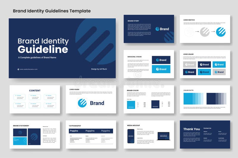 Minimal Brand Style Guideline Template or Brand Identity Presentation ...