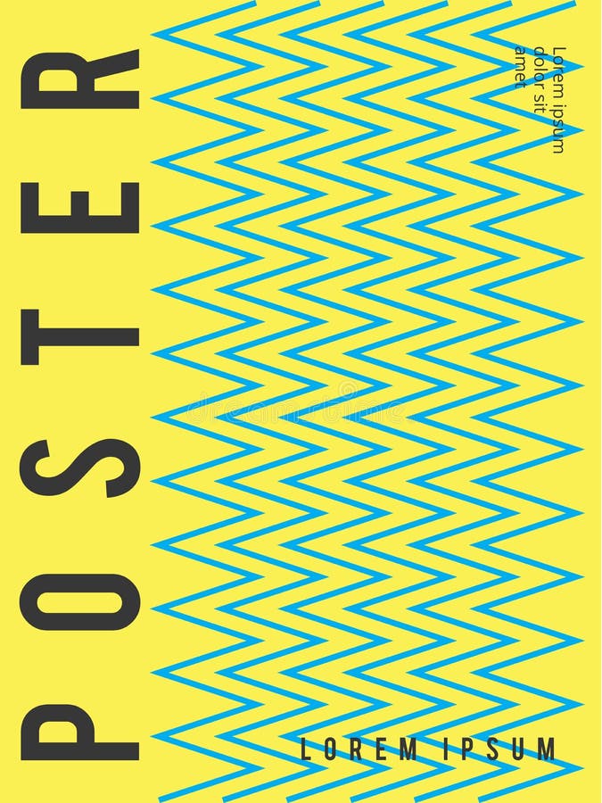 Minimal Bright Poster and Cover Design in Colorful Modern Style Stock ...
