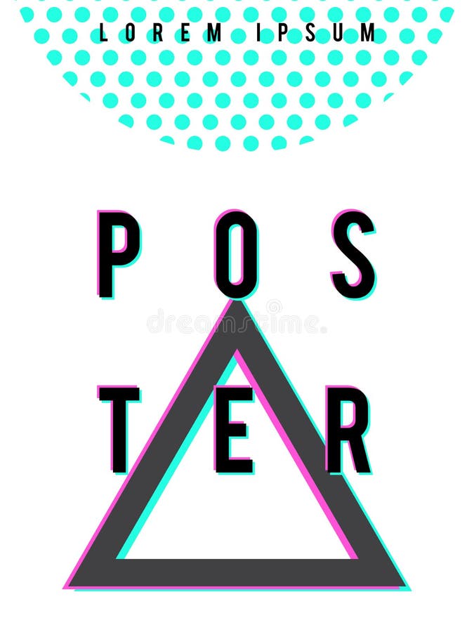 Minimal Bright Poster and Cover Design in Colorful Modern Style Stock ...
