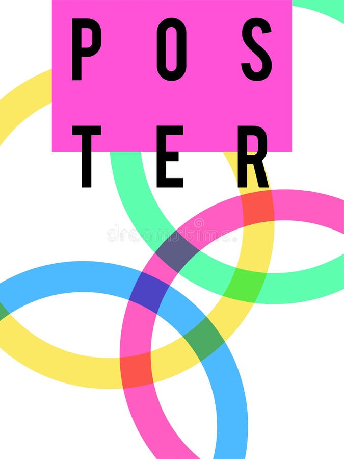 Minimal Bright Poster and Cover Design in Colorful Modern Style Stock ...