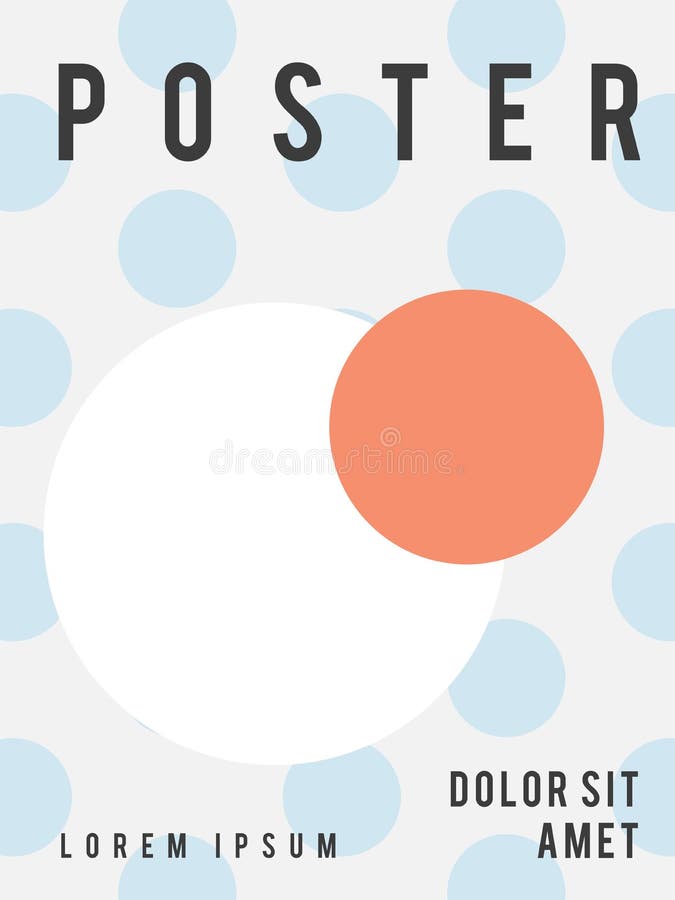 Minimal Bright Poster and Cover Design in Colorful Modern Style Stock ...