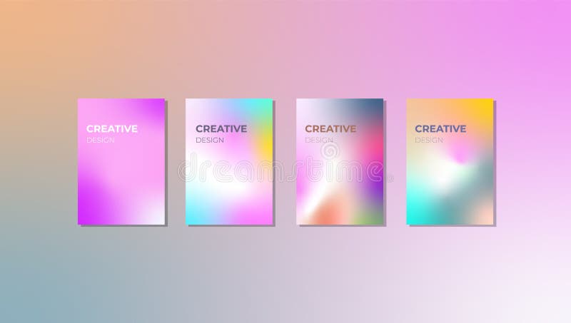 Minimal Brochure Design. Colorful Free Gradients. Stock Vector ...