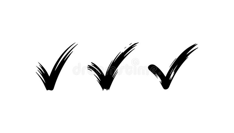 Minimal Brush Tick Symbol. a Clean yet Dynamic Brush-style Tick Created ...