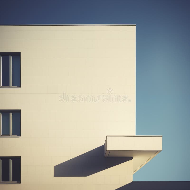 Minimal Building with Light, for Abstract Background. Stock ...
