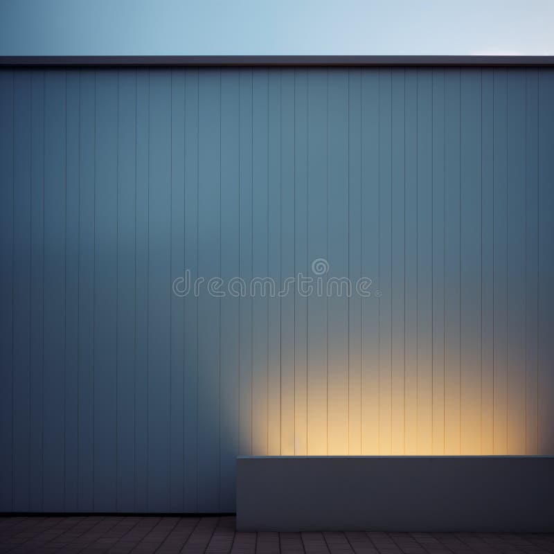 Minimal Building with Light, for Abstract Background. Stock ...
