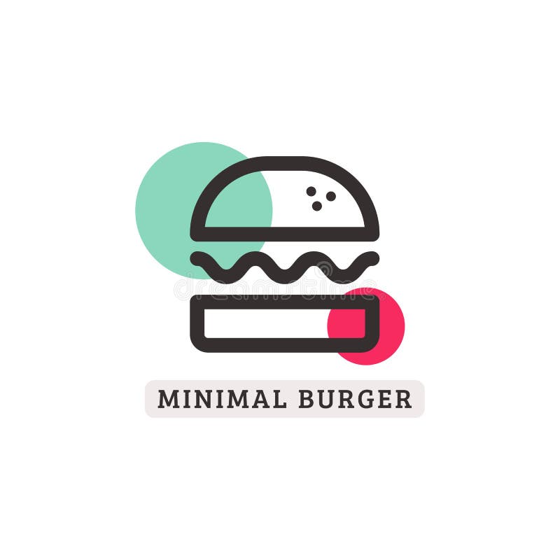 Minimal Burger Logo Modern Food Restaurant Design Stock Vector ...