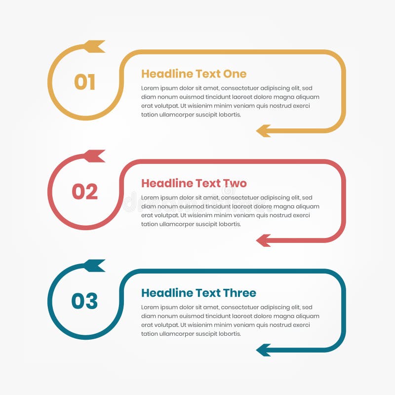 Minimal Business Infographic Template with Circular Arrow Shape for ...