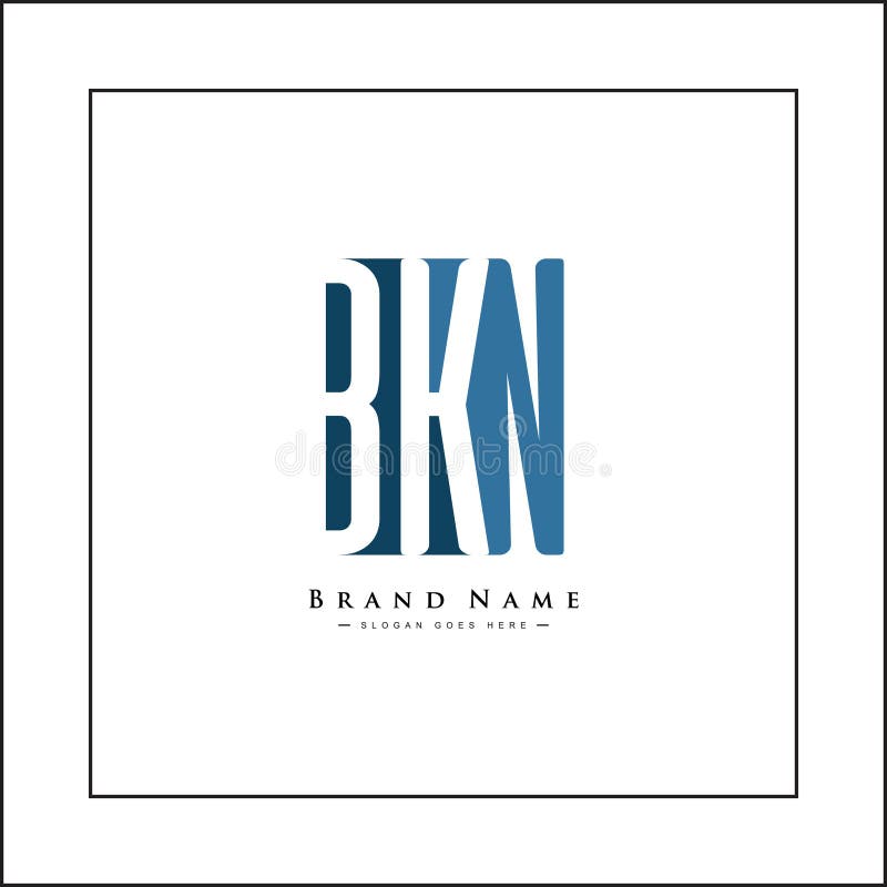 Minimal Business Logo for Alphabet BKN - Initial Letter B, K and N ...