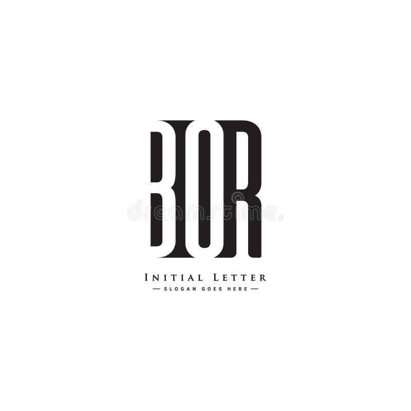 Minimal Business Logo for Alphabet BOR - Initial Letter B, O and R ...