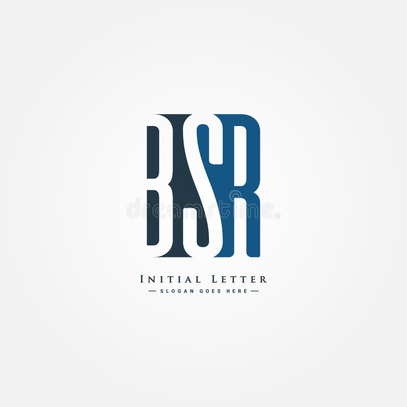 Minimal Business Logo for Alphabet BSR - Initial Letter B, S and R ...