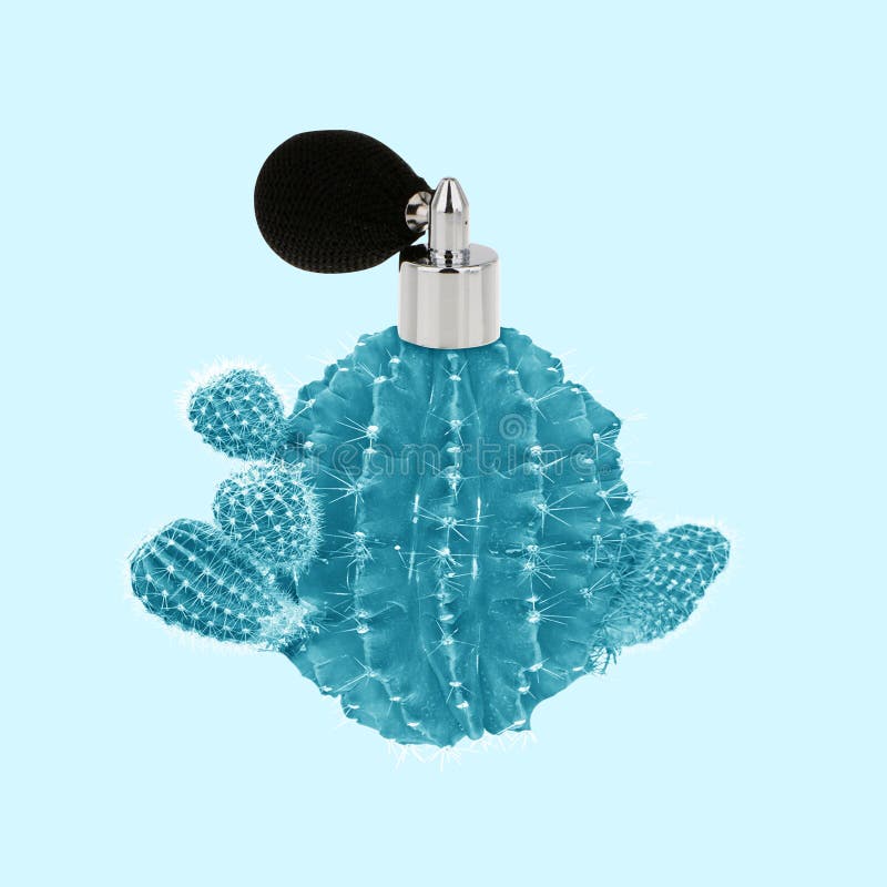 Minimal Cactus Design. Bottle of Perfume in the Shape of Cactus. Modern ...