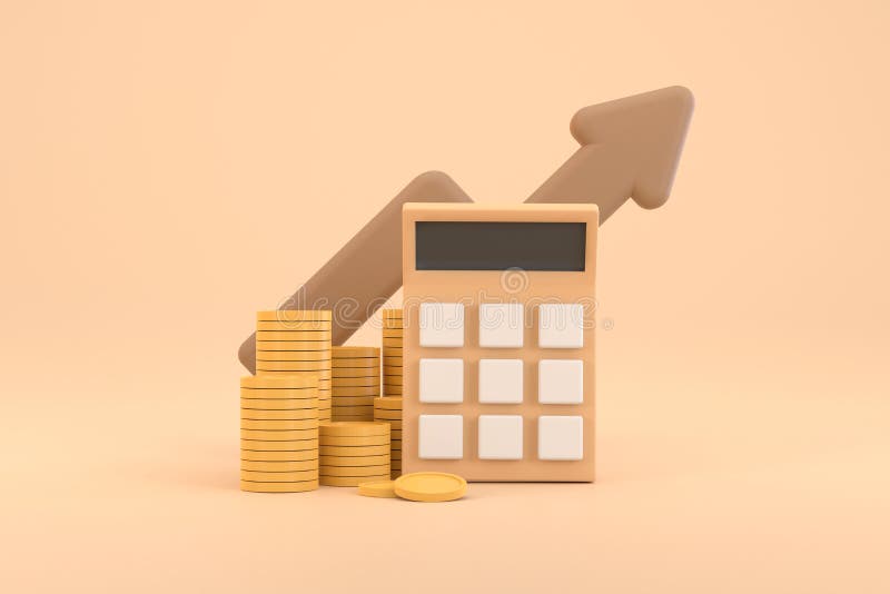 Minimal Calculator Concept of Financial Management. Calculator with ...