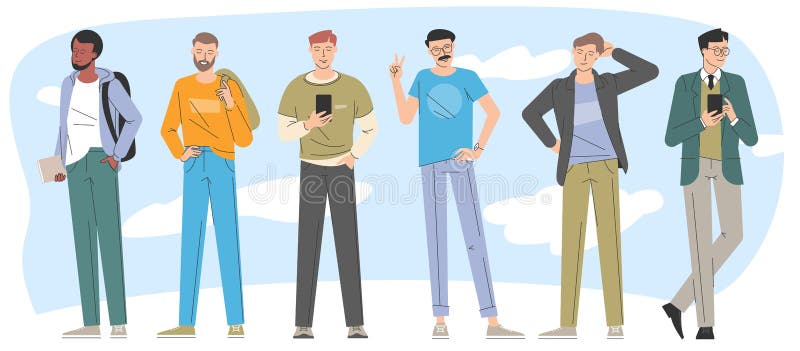 Minimal characters stock vector. Illustration of isolated - 226006141