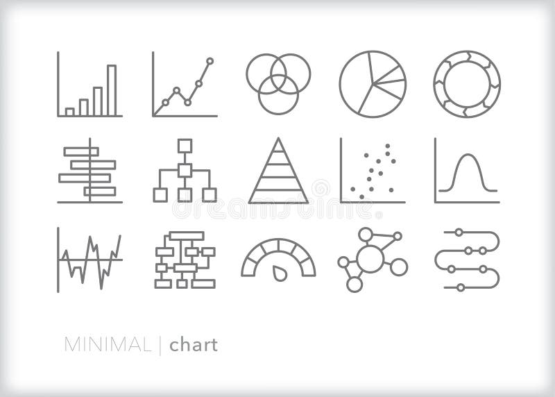 Chart Icons of Visual Ways To Represent Data, Numbers and Information ...
