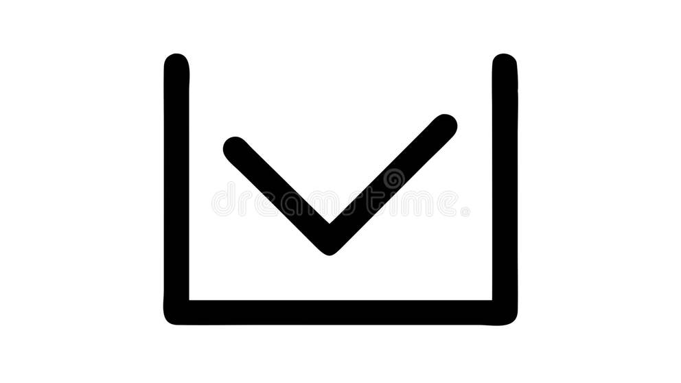 Minimal Check Mark Square Outline, Complete Done Validation Symbol, Vector Design Generative AI ...