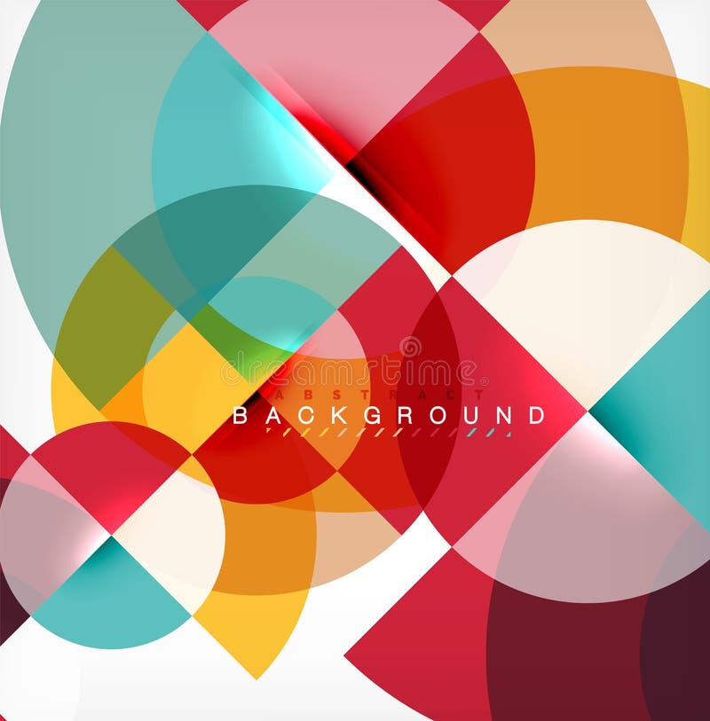 Minimal Circle Abstract Background Design, Multicolored Template for ...