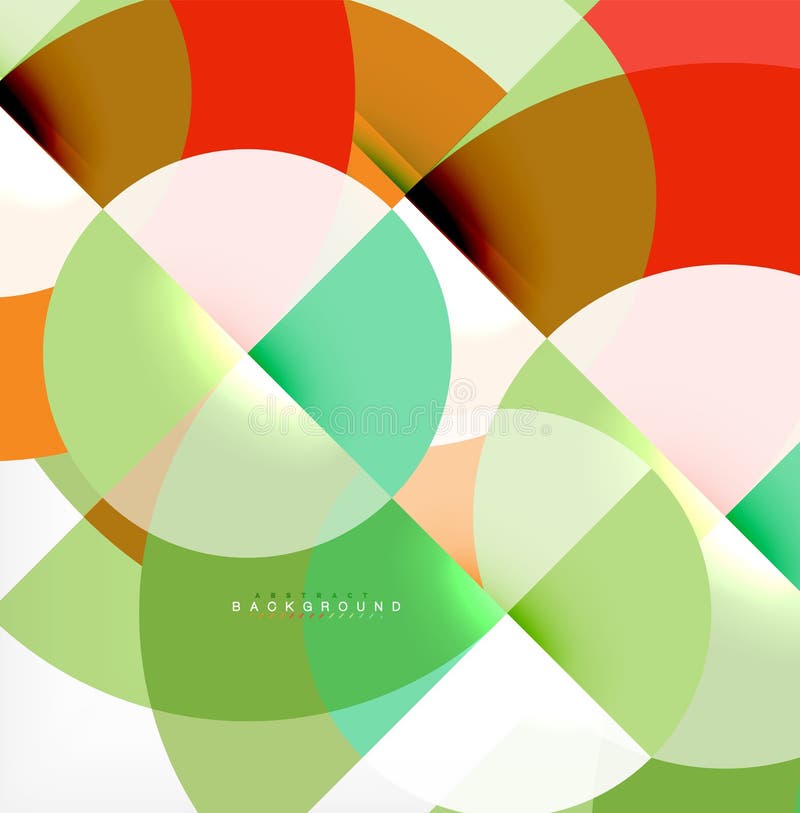 Minimal Circle Abstract Background Design, Multicolored Template For ...