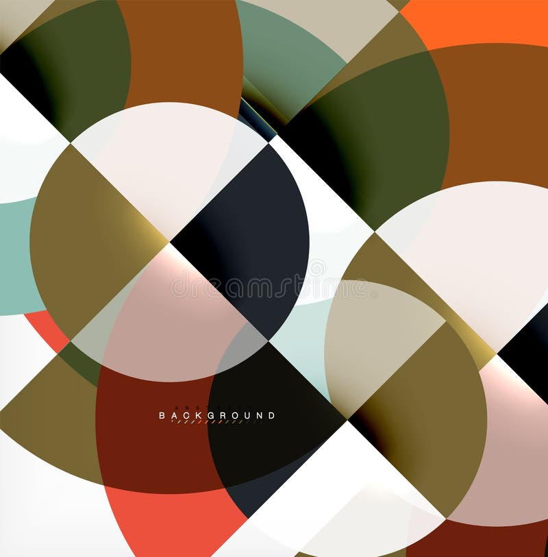 Minimal Circle Abstract Background Design, Multicolored Template for ...