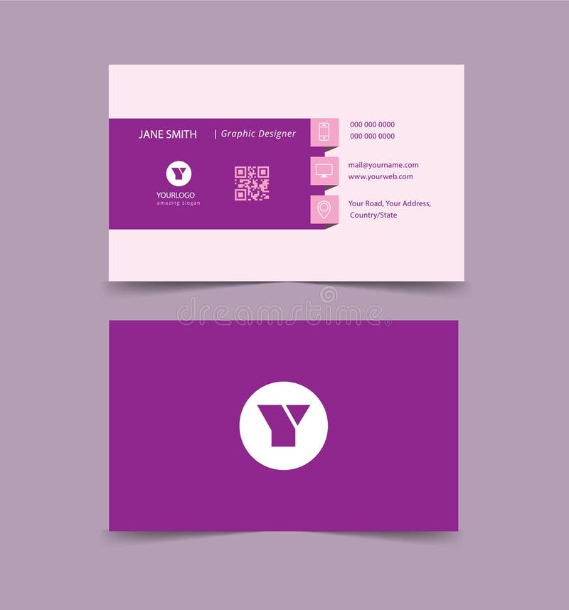 Minimal and Clean Business Card Design Template Stock Vector ...
