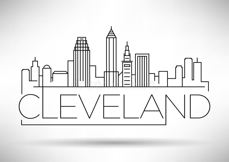 Cleveland Skyline Silhouette Stock Illustrations – 176 Cleveland ...