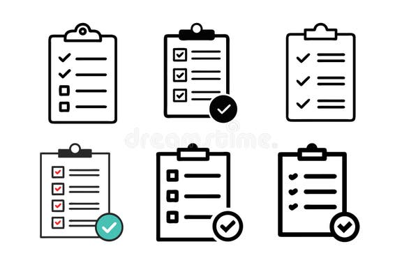 Minimal Clipboard Checklist Icon with Bold Corner Check Stock Vector ...