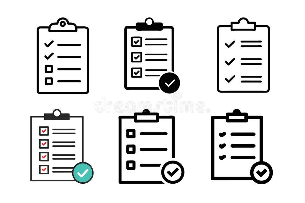 Minimal Clipboard Checklist Icon with Bold Corner Check Stock Vector ...