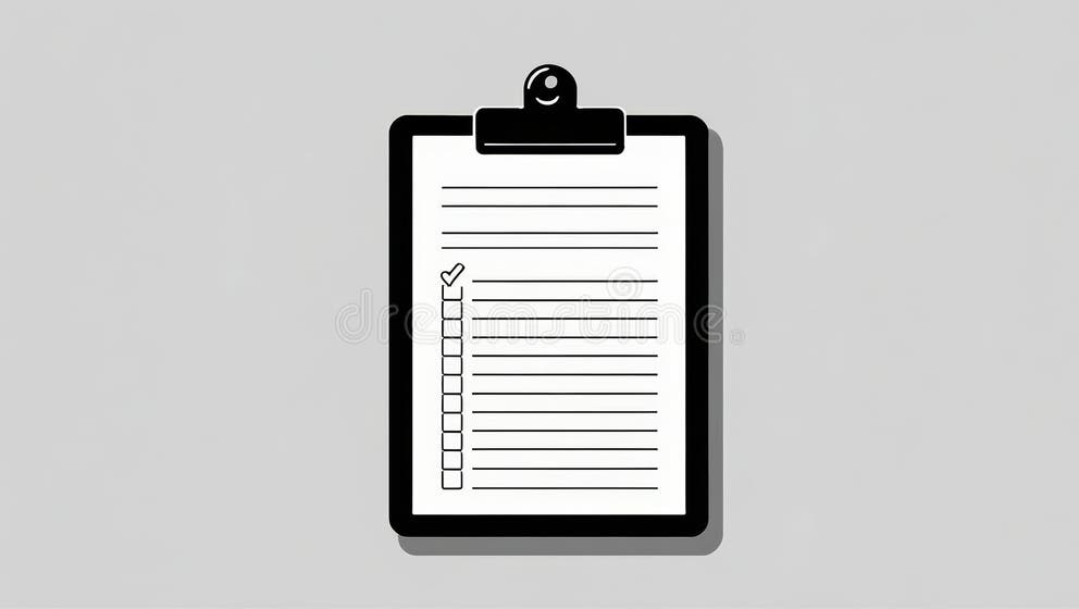 Minimal Clipboard with Checklist Marks,concept Task Planning,visual ...