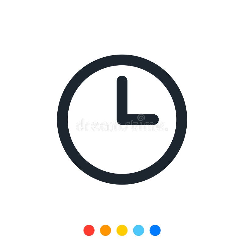 Minimal Clock Icon,Analog Clock,Vector and Illustration Stock Vector ...