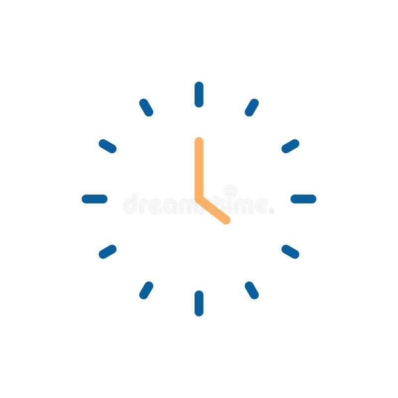 Clock Icon with Circular Motion Shape with Arrow Indicating Passage of ...