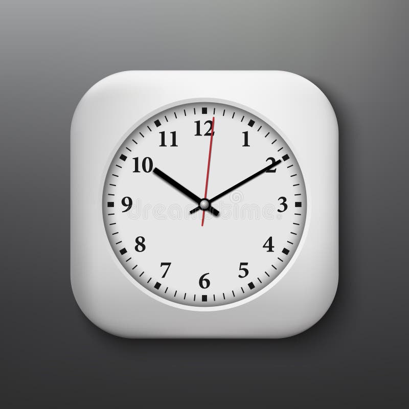 Minimal Clock Icon, Vector Illustration Stock Vector - Illustration of ...