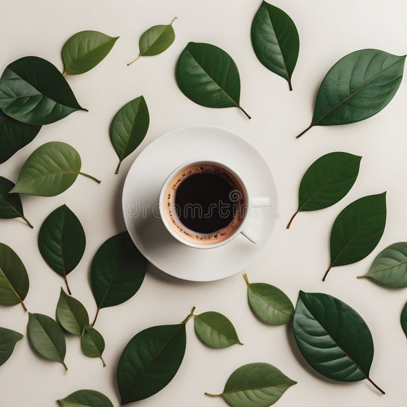 Minimal Coffee Adiction Concept Stock Illustration - Illustration of ...