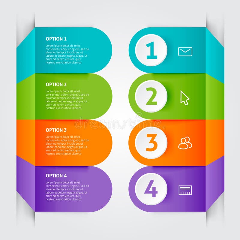 Minimal Colorful Infographics Elements Stock Illustration ...