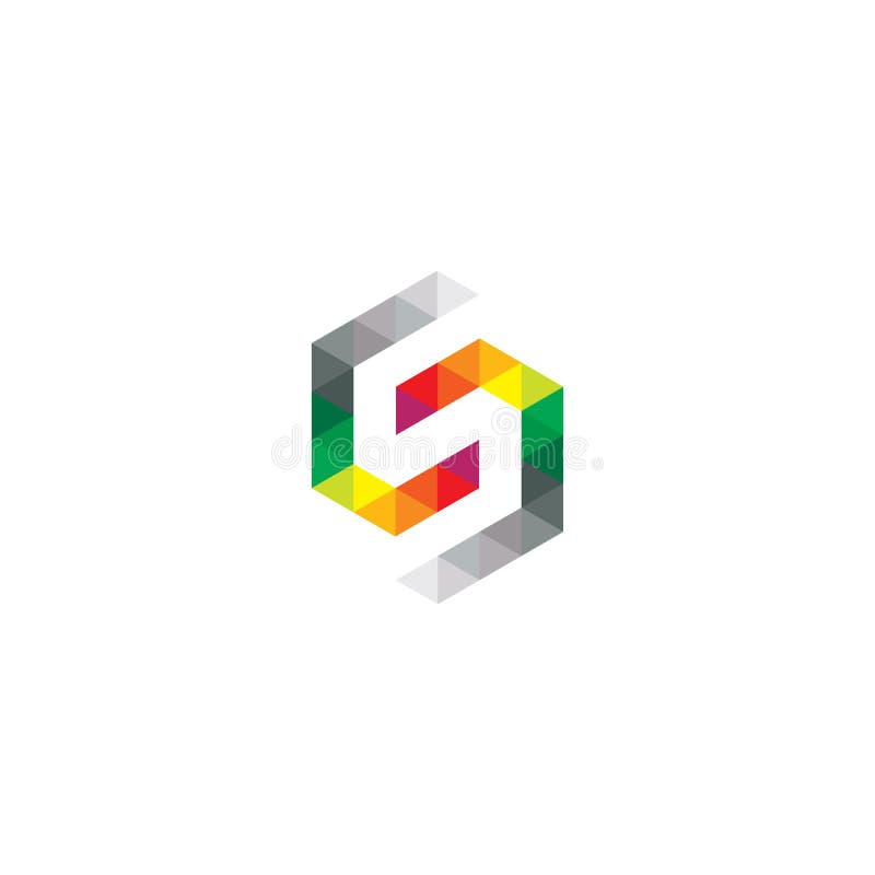 Minimal and Colorful S Letter Logo Design Stock Vector - Illustration ...