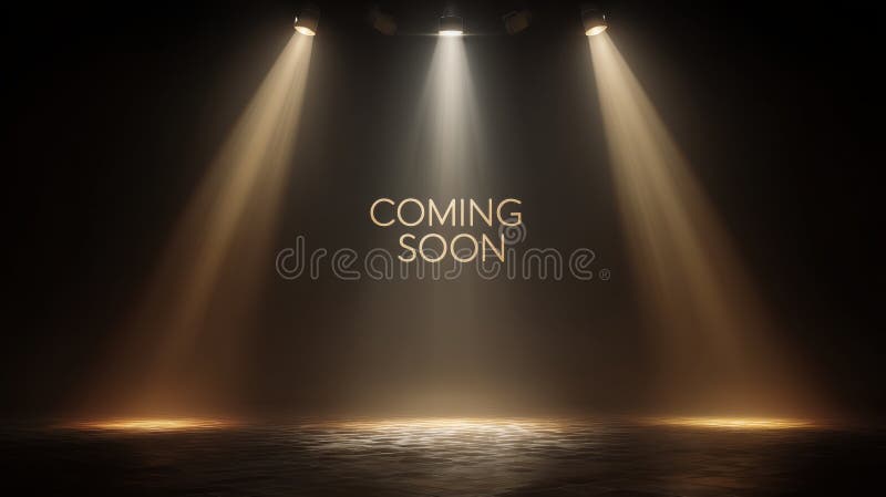 Minimal Commerce Display Stage with Spotlight Glow and Realistic Coming ...