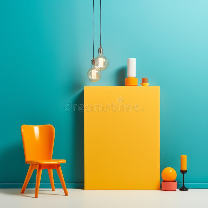 Minimal Composition with Pop Art Aesthetic Stock Illustration ...