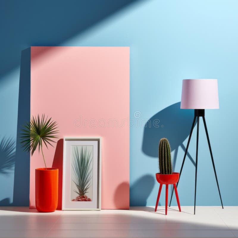 Minimal Composition with Pop Art Aesthetic Stock Illustration ...