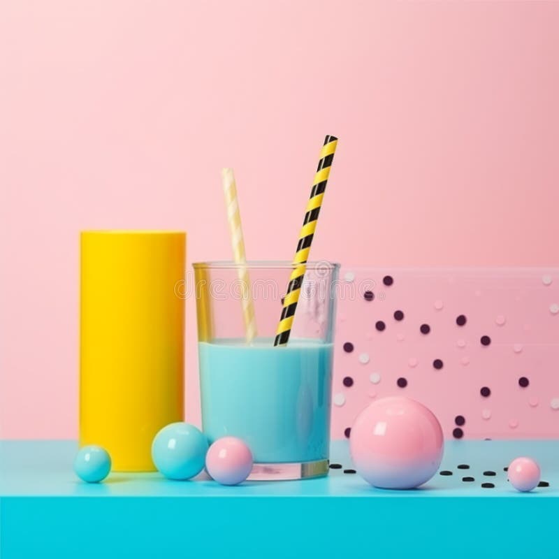 Minimal Composition with Pop Art Aesthetic Stock Illustration ...