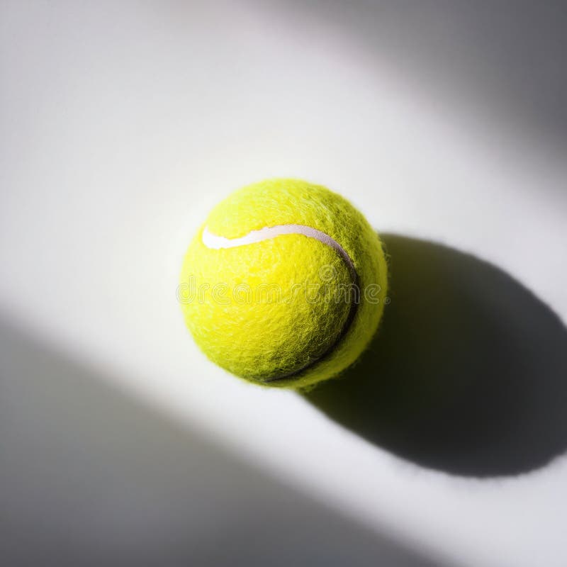 Minimal Composition with Tennis Ball Shadow Stock Illustration ...