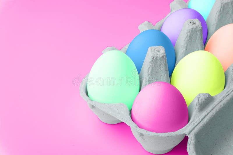 Minimal Concept Easter. Eggs in Neon Colors Stock Photo - Image of ball ...