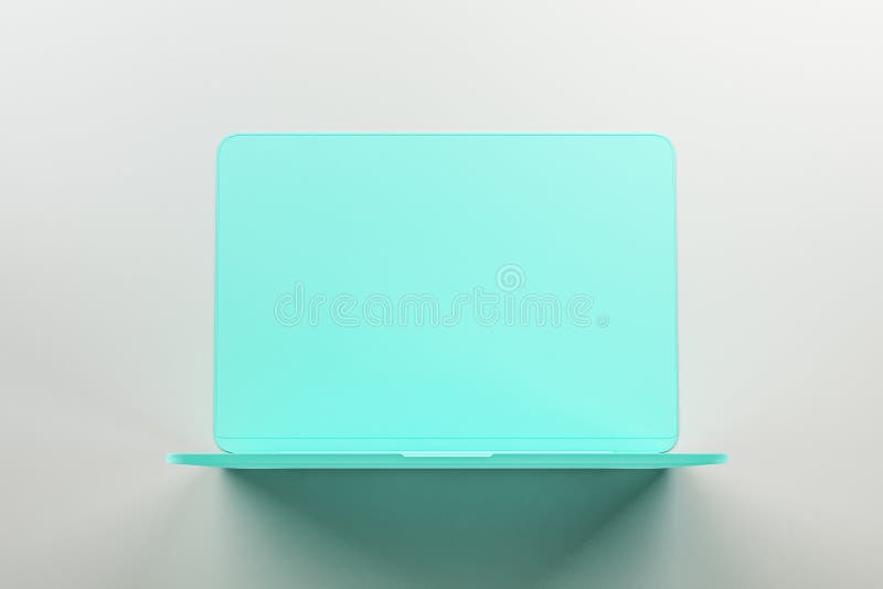 Minimal Concept with Onepiece Single Material Turquoise Laptop at ...