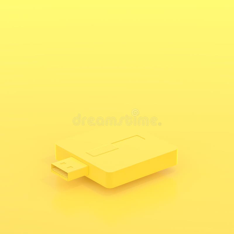 Minimal Concept, USB Flash Drive Stock Illustration - Illustration of ...