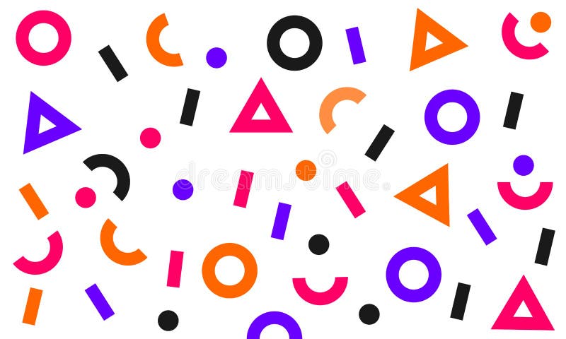 Minimal Contrast Color Basic Geometry Background Vector Stock Vector ...
