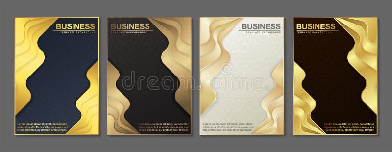 Minimal Cover in Gold. Vector Geometric Abstract Poster Design Stock ...