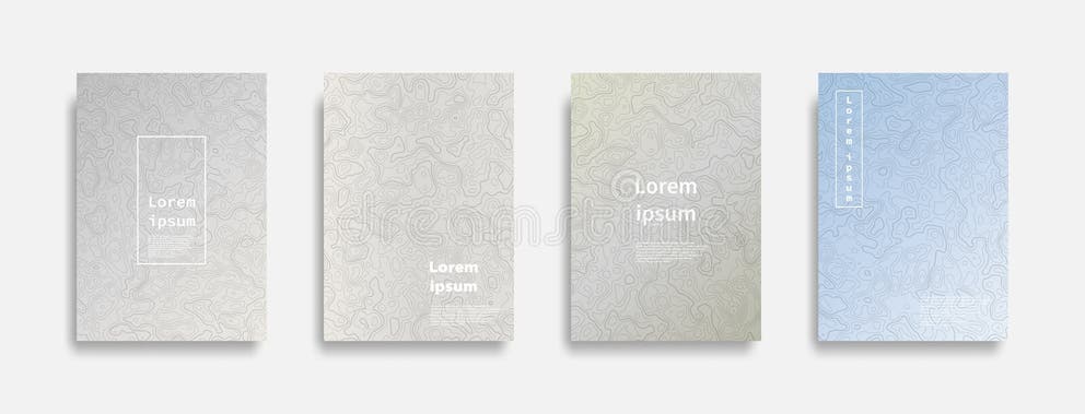 Minimal Covers Design. Colorful Contour Lines Stock Vector ...