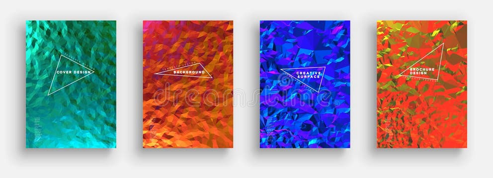 Minimal Covers Design. Colorful Gradients. Future Triangle Patterns ...