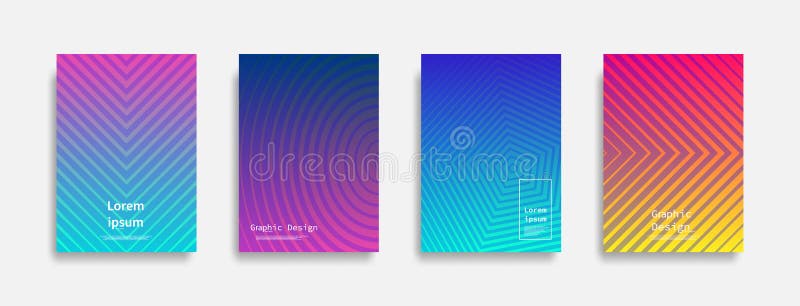 Minimal Covers Design. Colorful Line Design. Future Geometric Patterns ...