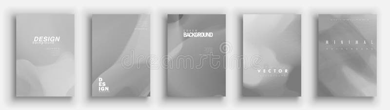 Minimal Covers Design. Gray Set. Idustrial Geometric Patterns Stock ...