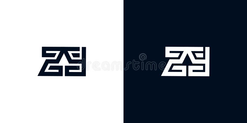 Minimal Creative Initial Letters Zy Logo Stock Vector Illustration Of Company Template 228407181