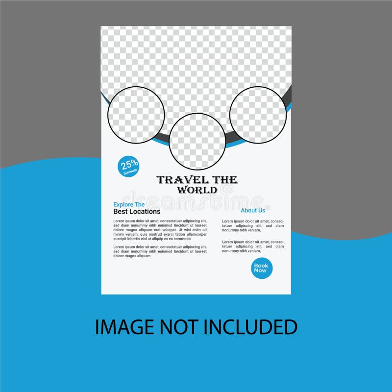 MINIMAL CREATIVE A4 SIZE SINGLE SIDED Travel FLYER DESIGN Stock Vector ...